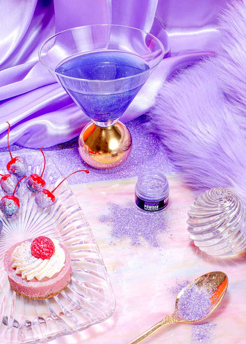 Amethyst Powder | Purple Edible Glitter | Amethyst Purple Prism Powder