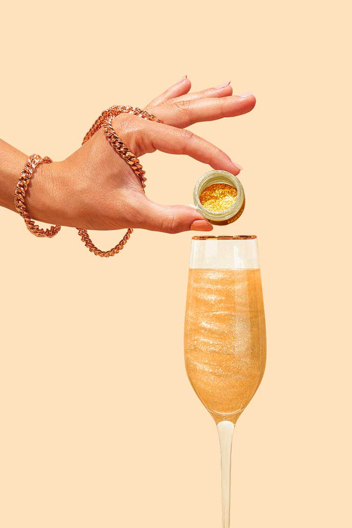 Gold Prism Powder and Edible Glitter For Drinks and Food