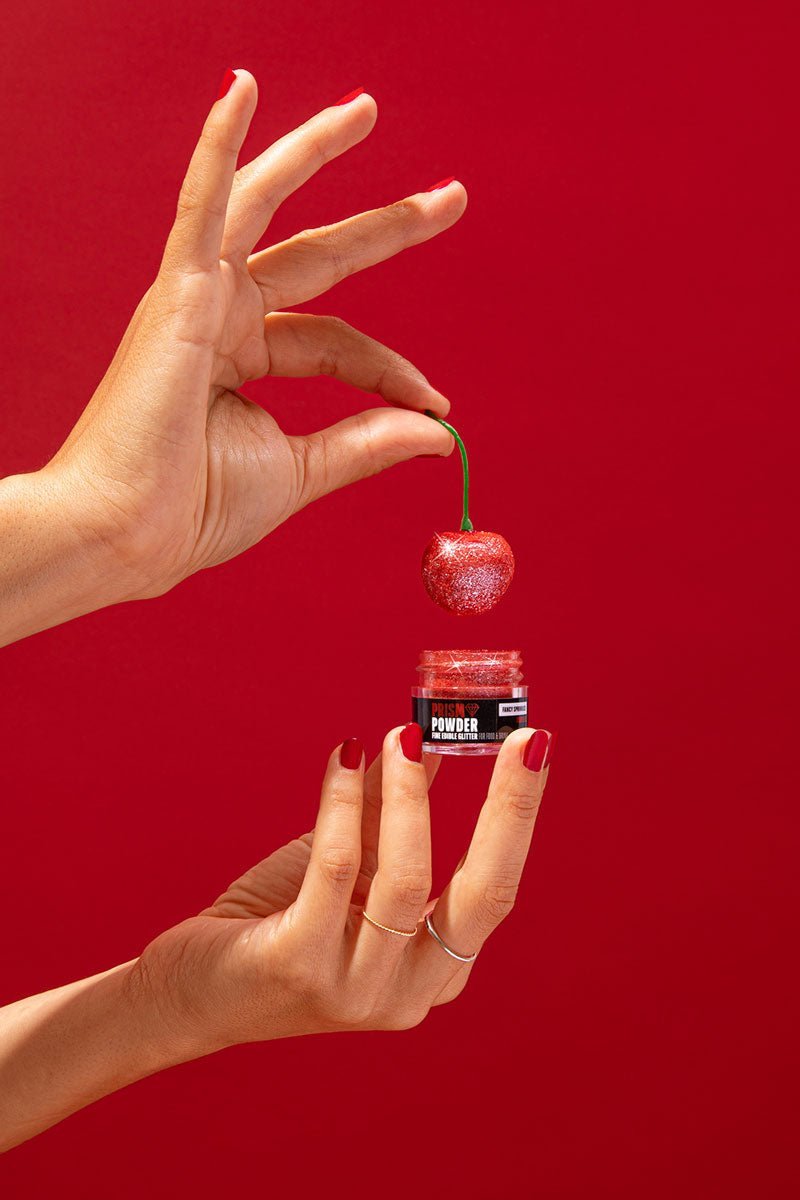 Red Edible Glitter | Prism Powder for Drinks and Food