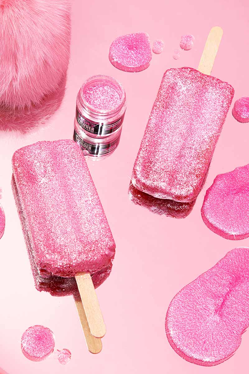 Pink Edible Glitter For Drinks and Food | Pink Prism Powder